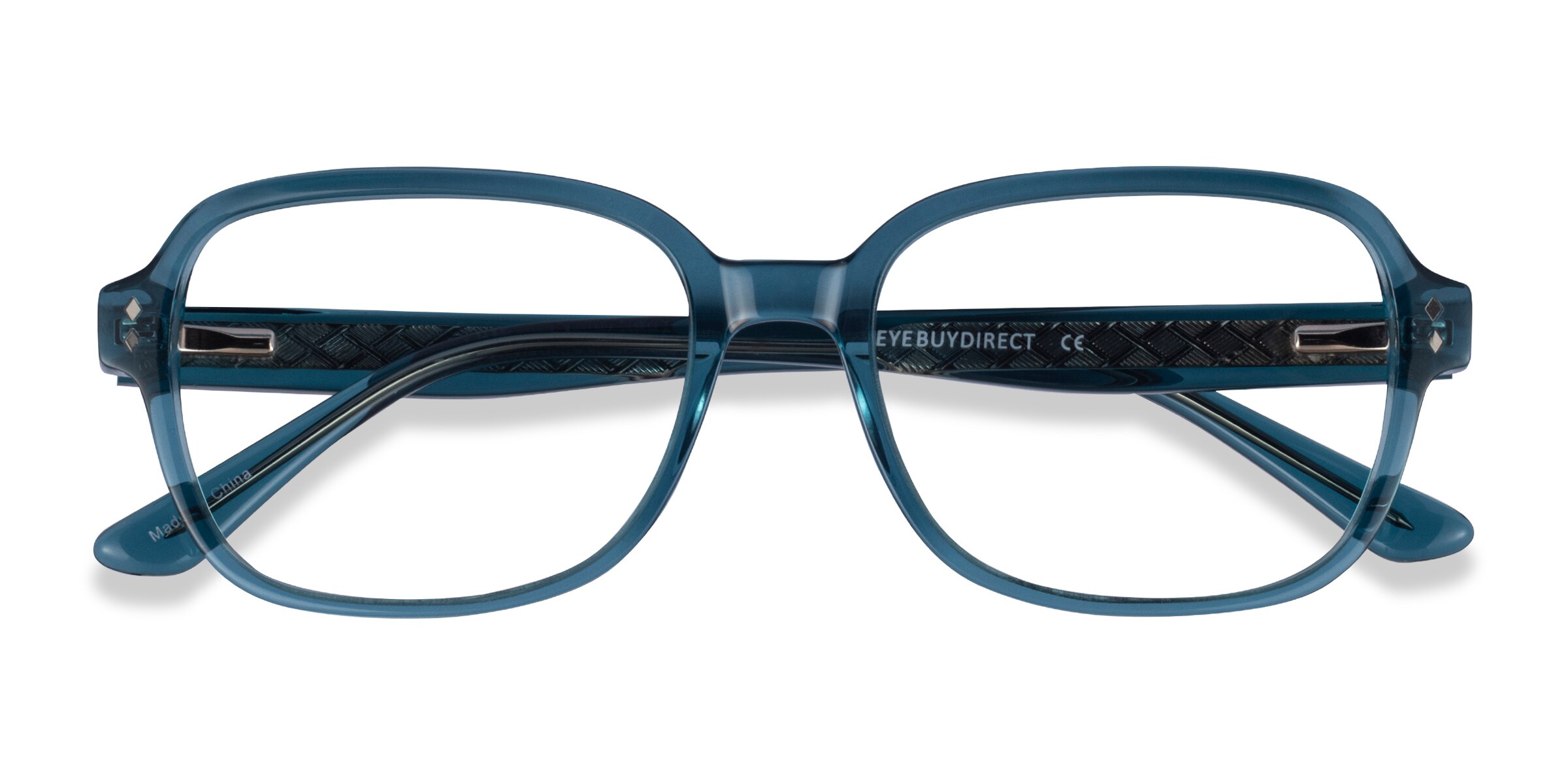 Patina Rectangle Clear Blue Glasses for Women | Eyebuydirect Canada