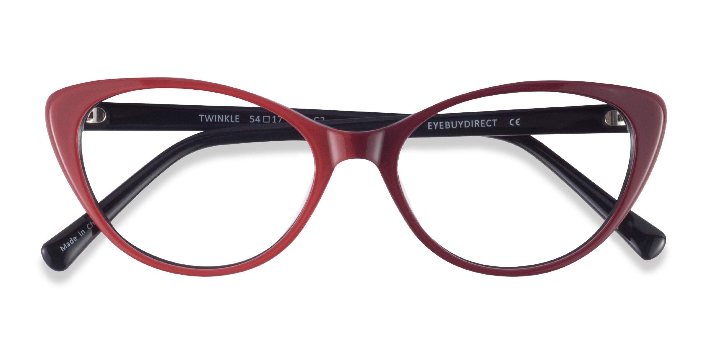 Twinkle Cat Eye Red Glasses for Women | Eyebuydirect Canada