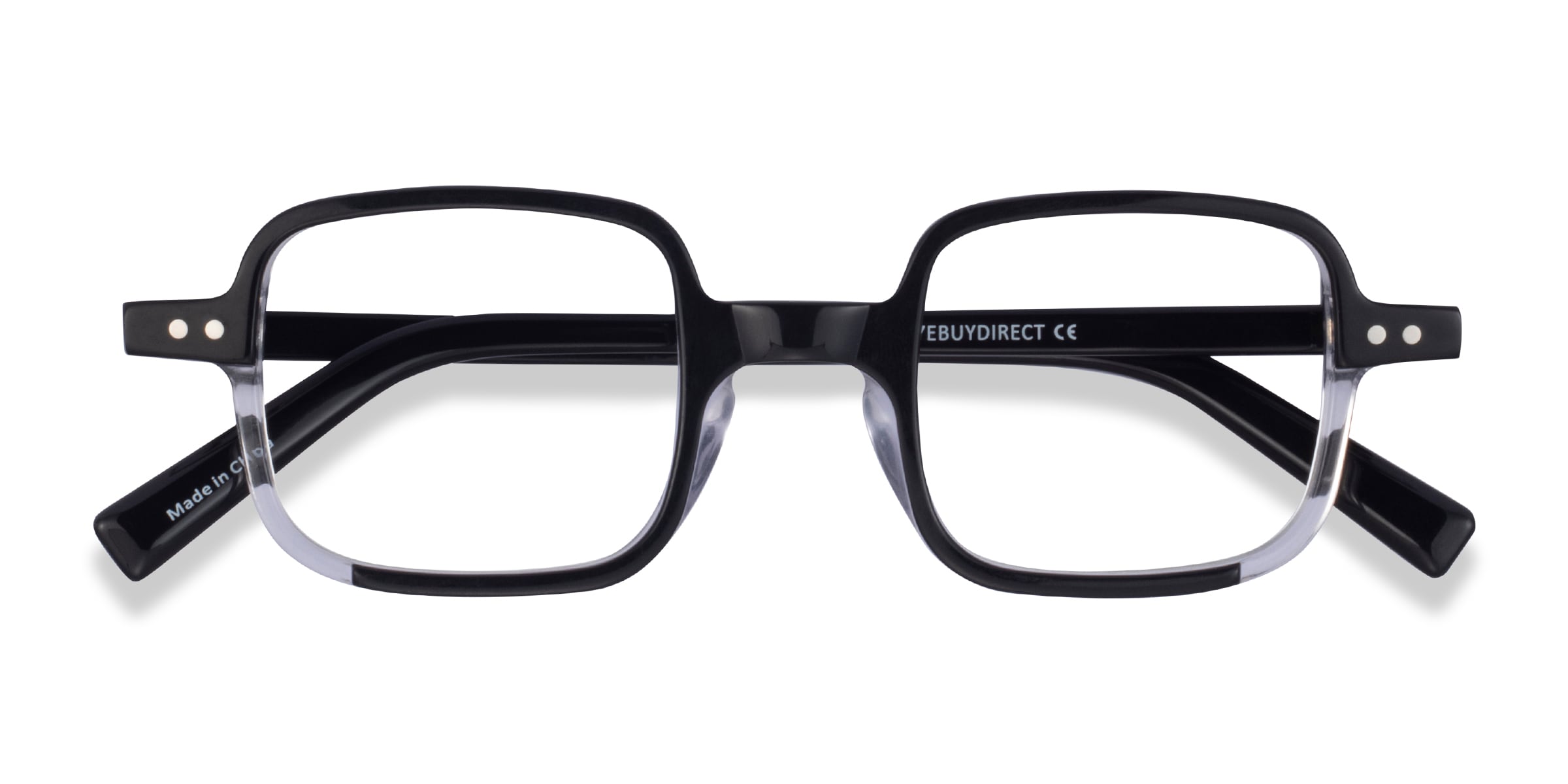 Montrose Square Black Clear Full Rim Eyeglasses | Eyebuydirect