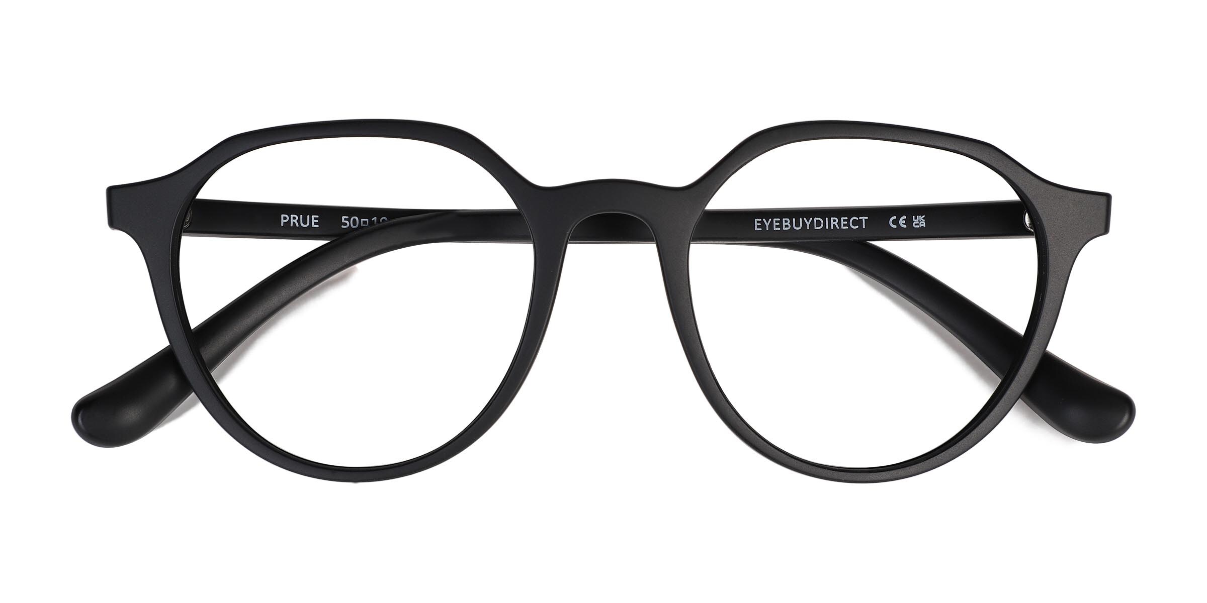 Prue Geometric Matte Black Glasses for Women | Eyebuydirect Canada