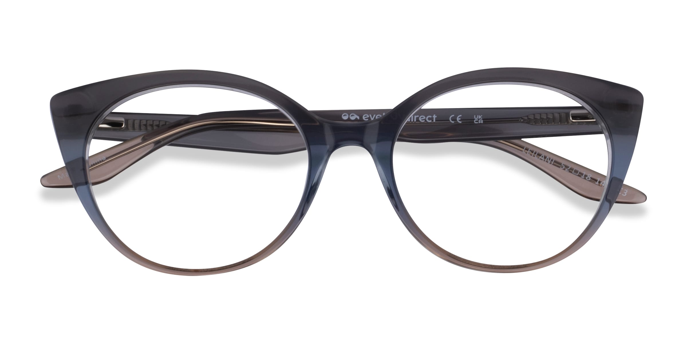 Leilani Cat Eye Gray Nude Gradient Glasses for Women | Eyebuydirect