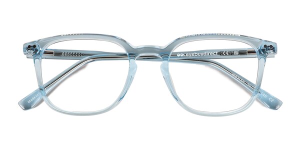 Wesley - Carré Clear Blue Monture Lunettes de vue | Eyebuydirect Canada