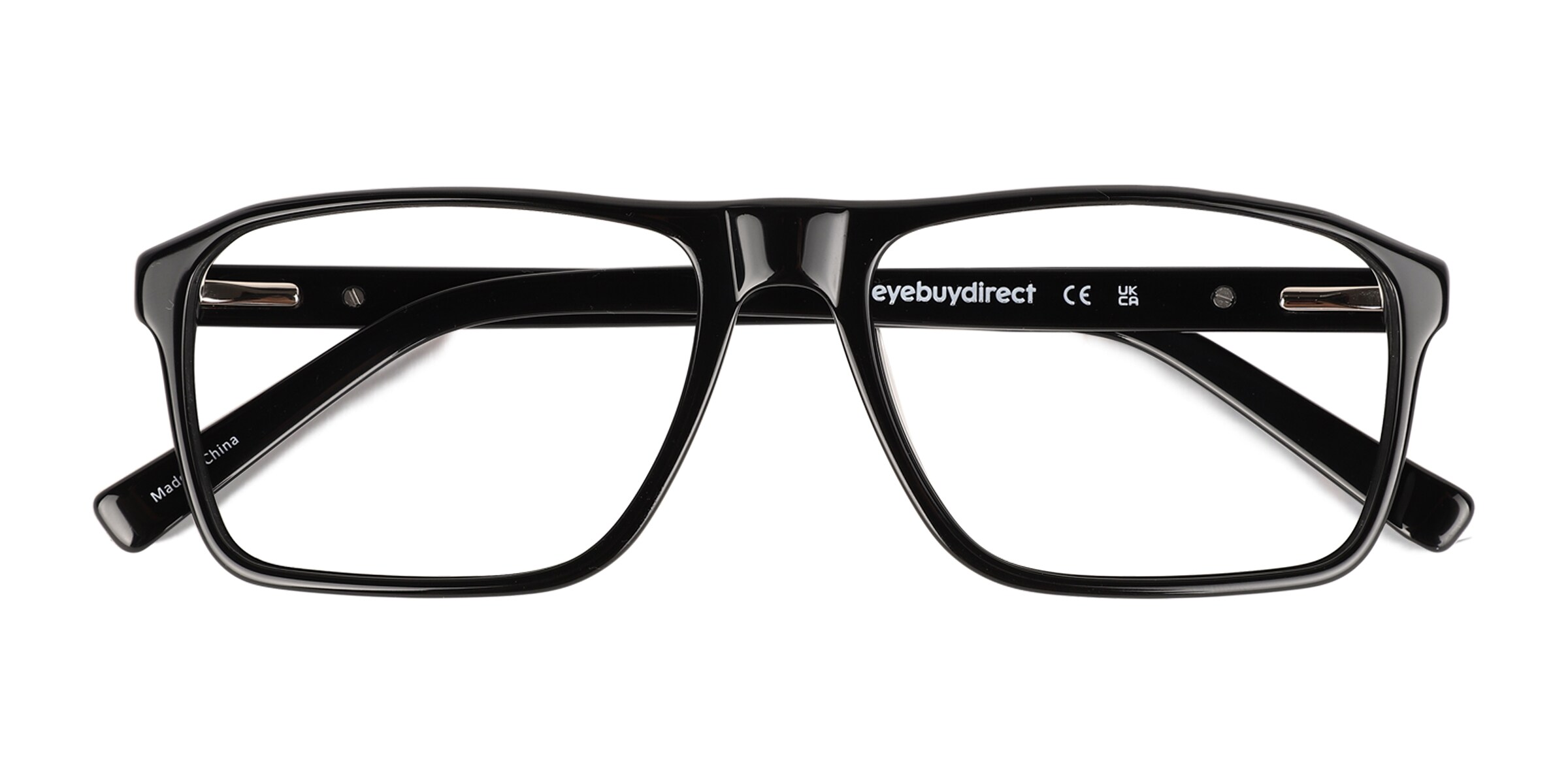 Barnett Rectangle Solid Black Full Rim Eyeglasses | Eyebuydirect Canada
