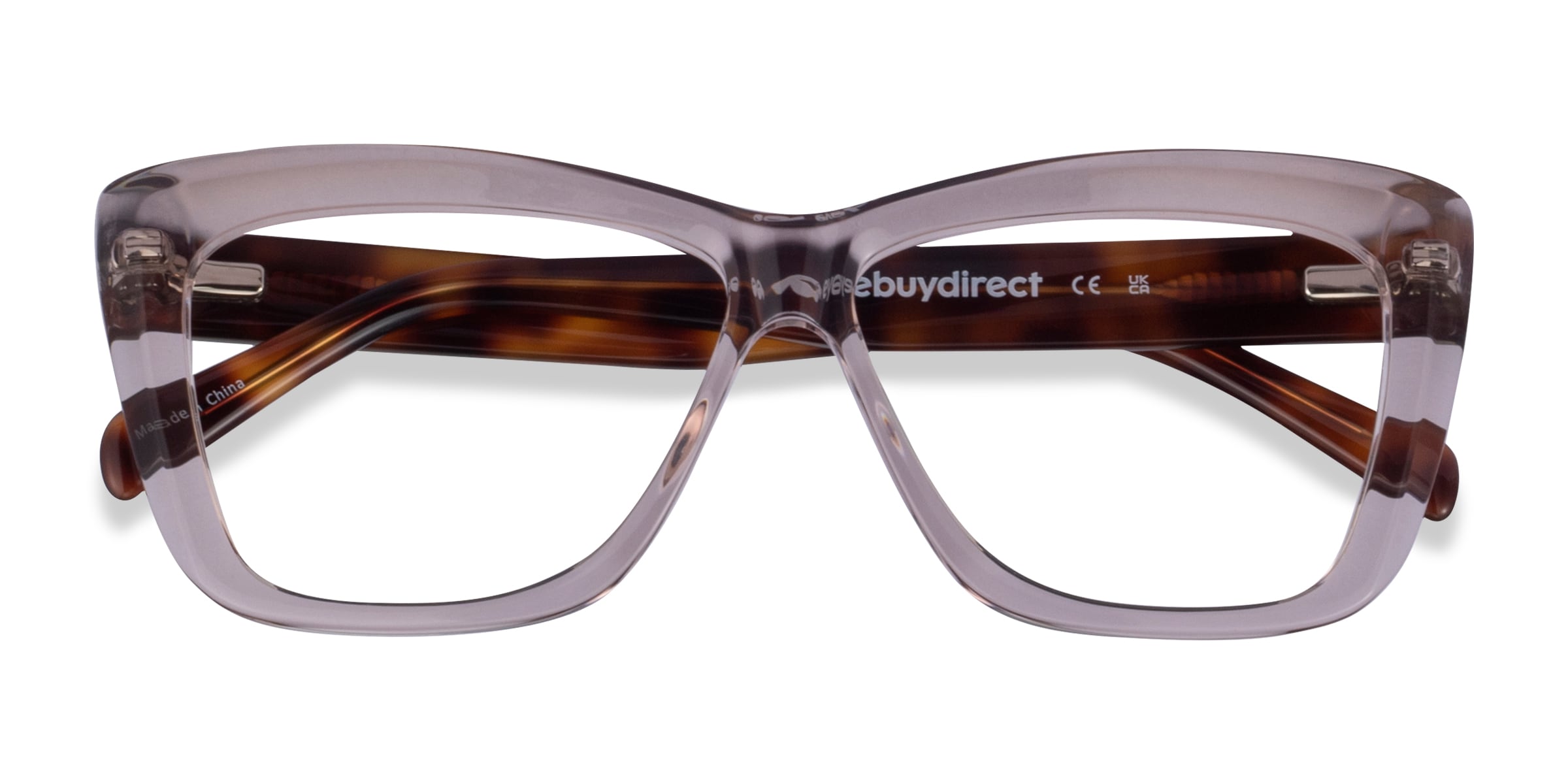 Scribble Cat Eye Crystal Light Brown Glasses for Women | Eyebuydirect ...