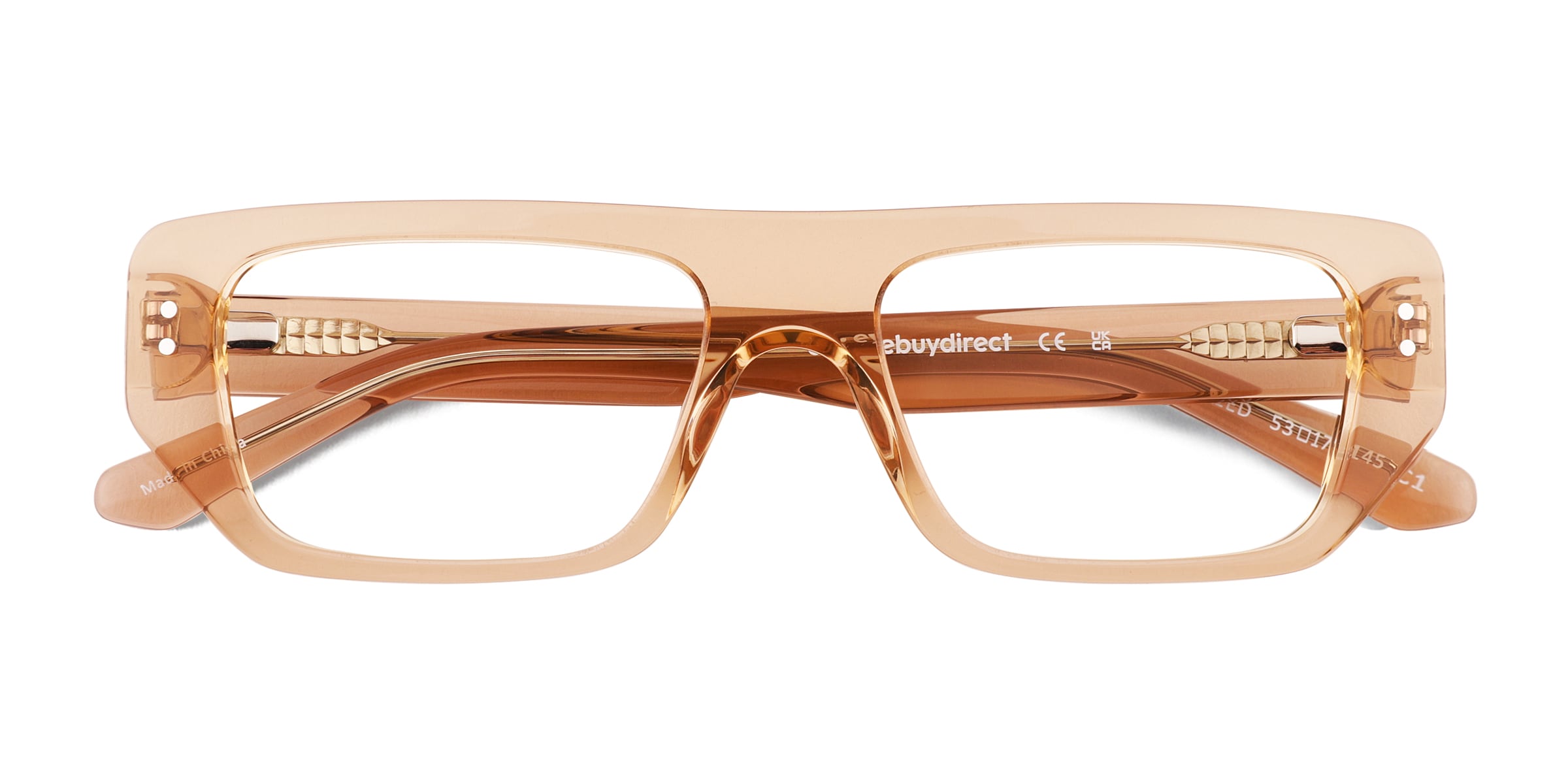 Reed Rectangle Crystal Brown Glasses for Men | Eyebuydirect Canada