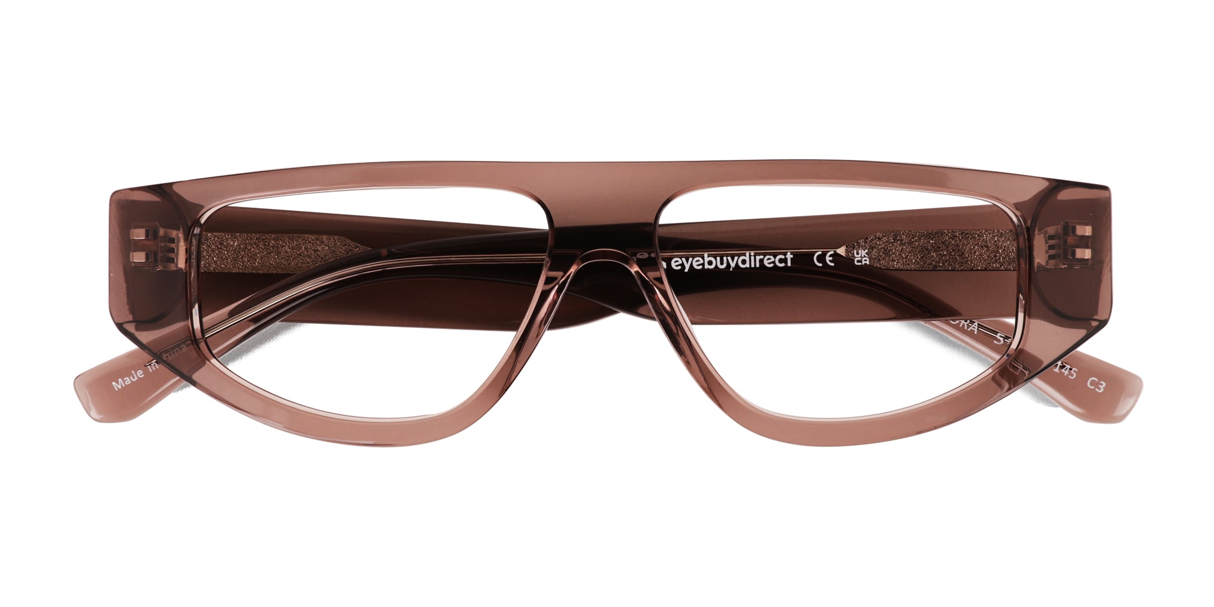 Tempora Cat Eye Crystal Brown Full Rim Eyeglasses | Eyebuydirect Canada