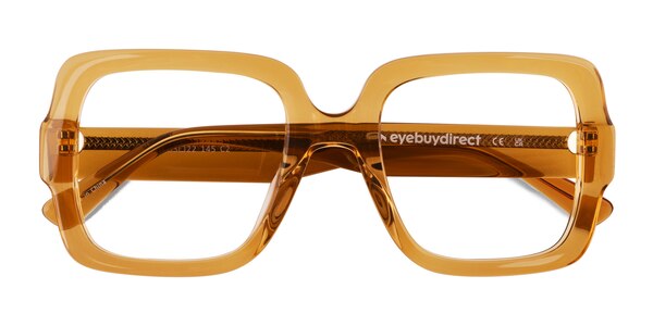 Koru Square Crystal Brown Full Rim Eyeglasses | Eyebuydirect