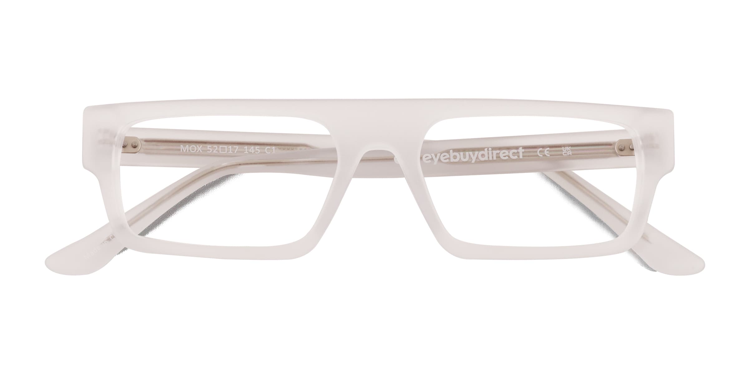 Mox Rectangle Frosted Clear Full Rim Eyeglasses | Eyebuydirect Canada