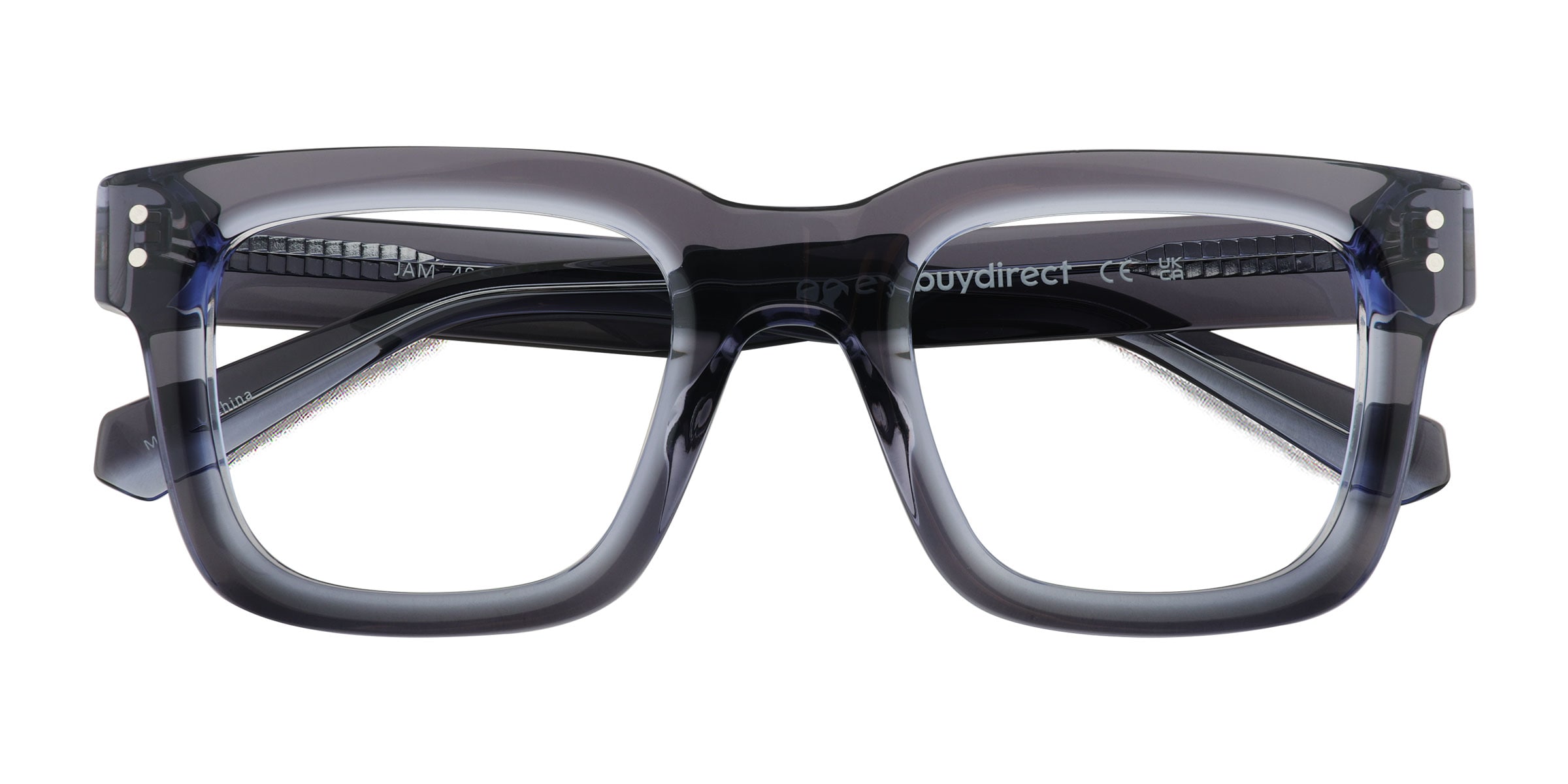 Jam Square Clear Gray Full Rim Eyeglasses | Eyebuydirect Canada