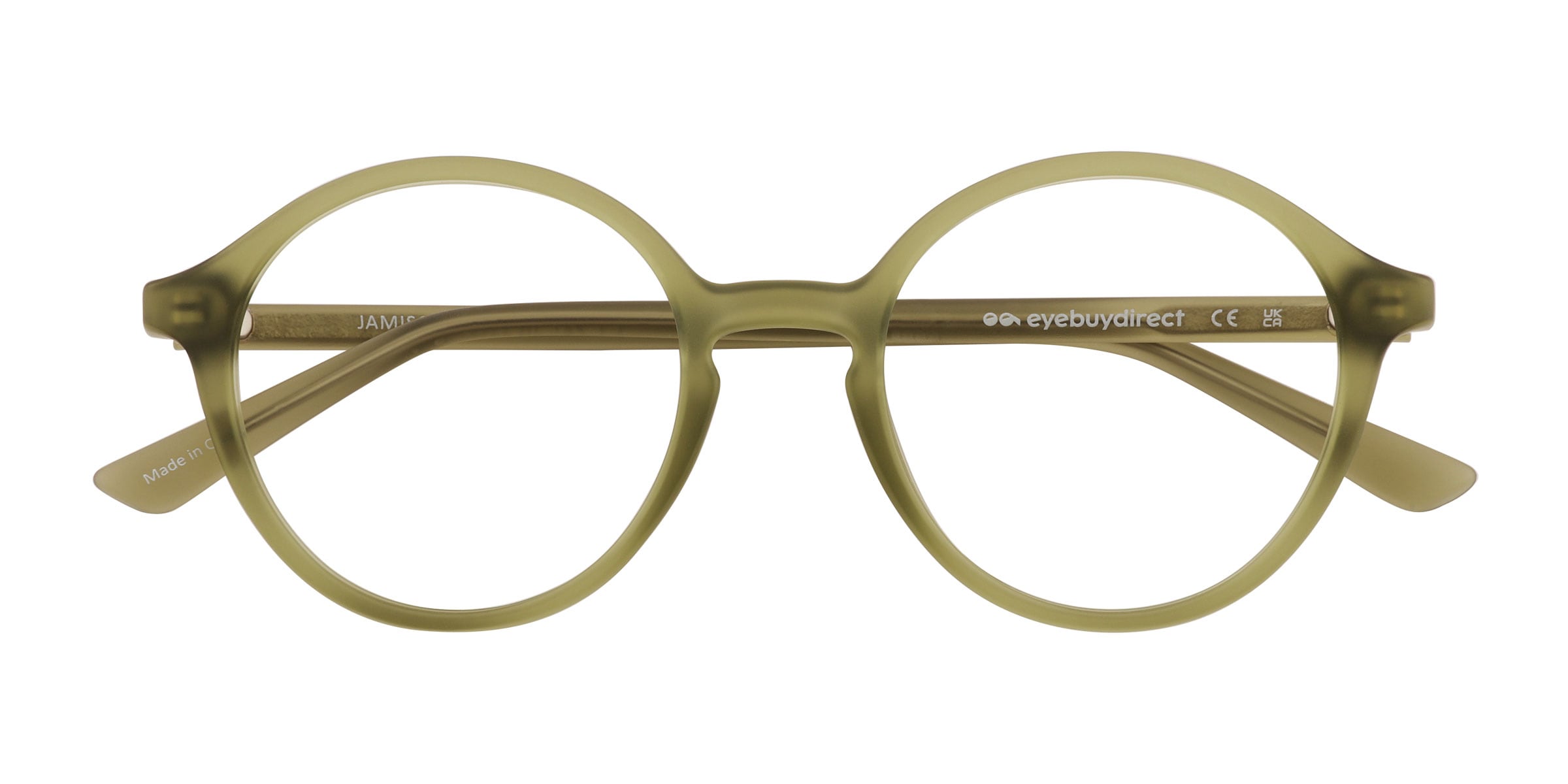 Jamison Round Matte Clear Green Full Rim Eyeglasses | Eyebuydirect Canada
