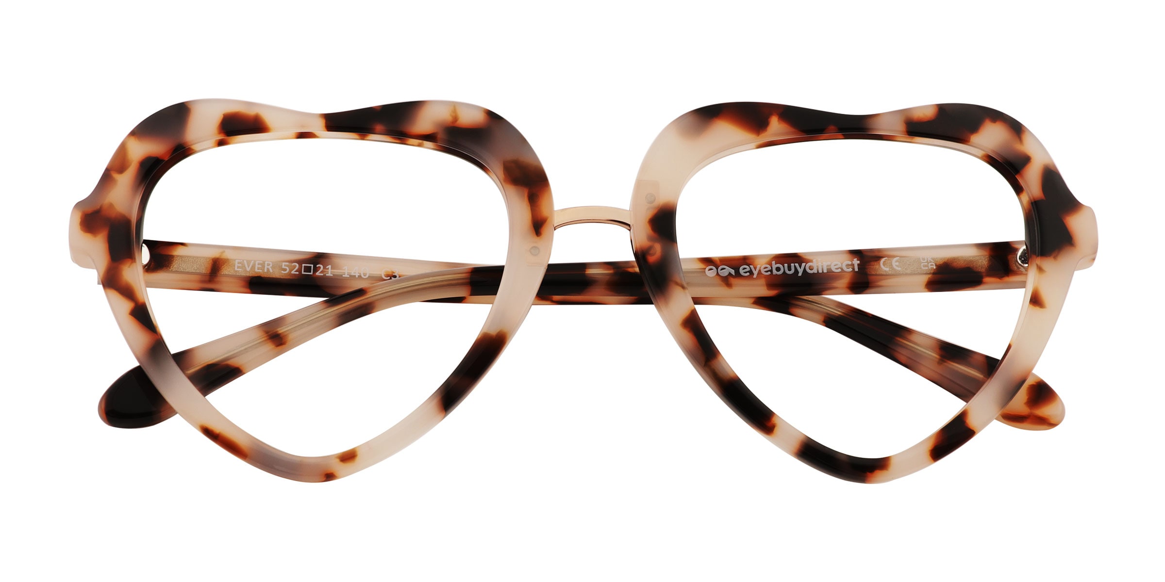 Ever Heart Ivory Tortoise Full Rim Eyeglasses | Eyebuydirect Canada