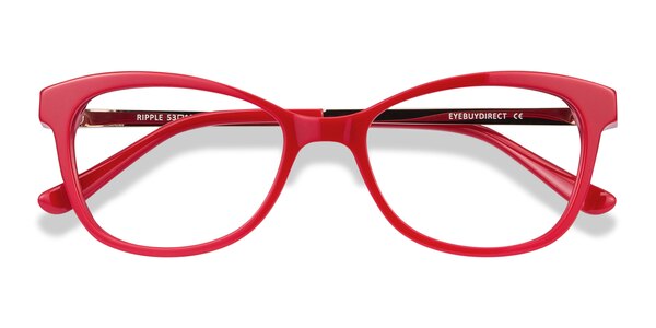 Ripple Cat Eye Red Glasses for Women | Eyebuydirect Canada