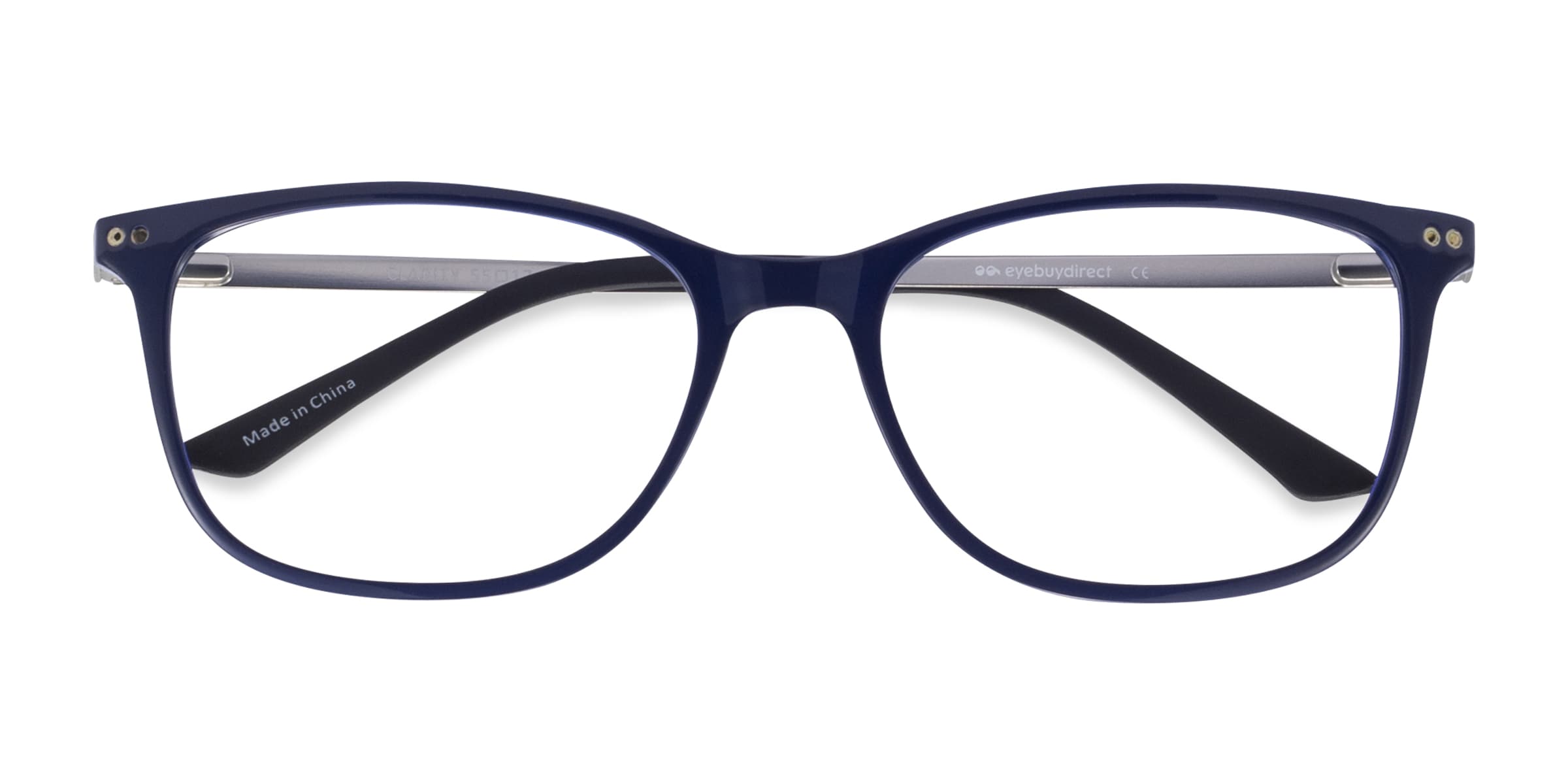 Clarity Rectangle Blue Glasses for Women | Eyebuydirect Canada