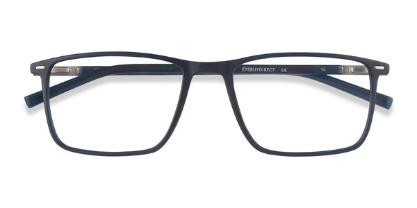 Simon Rectangle Navy Glasses for Men | Eyebuydirect