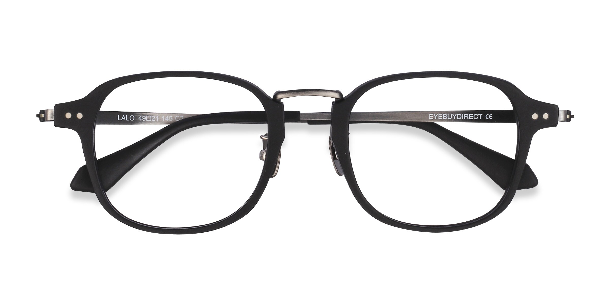 Lalo Rectangle Matte Black Full Rim Eyeglasses | Eyebuydirect