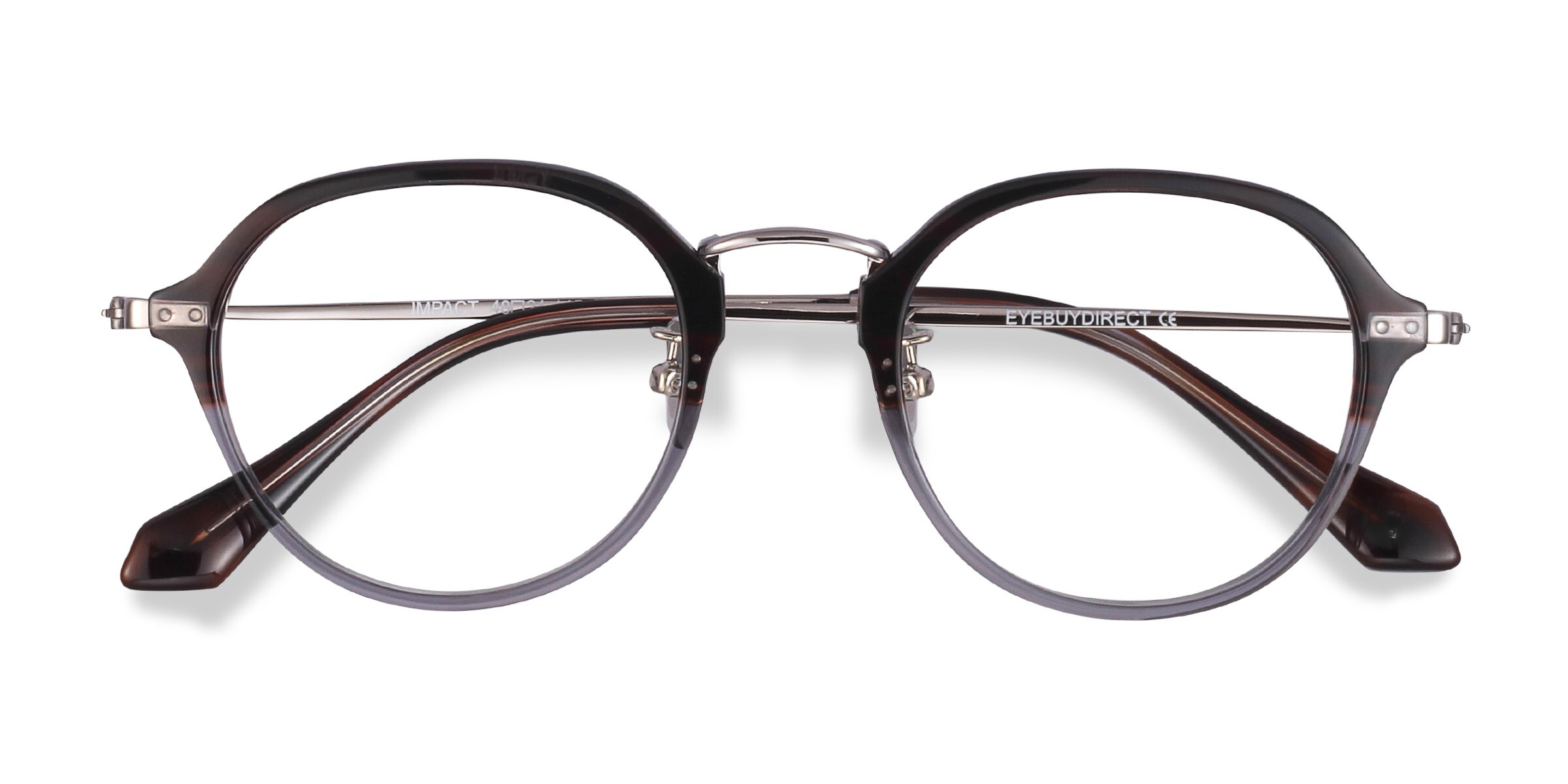 Impact Round Striped Full Rim Eyeglasses | Eyebuydirect