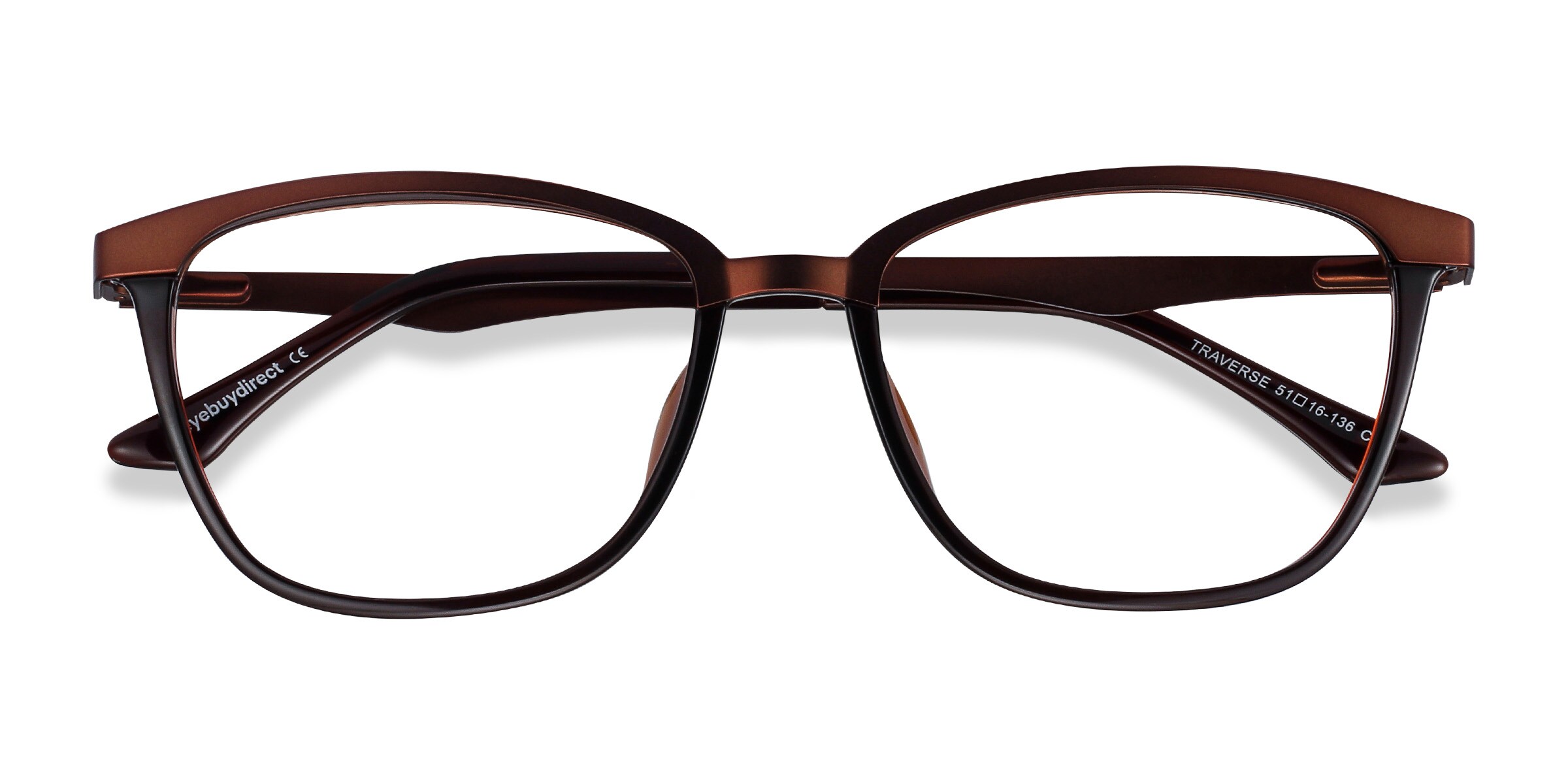 Traverse Square Coffee Full Rim Eyeglasses | Eyebuydirect