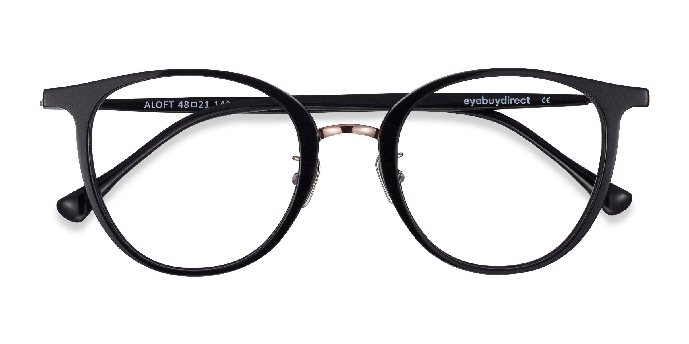 Aloft Round Black Full Rim Eyeglasses | Eyebuydirect Canada