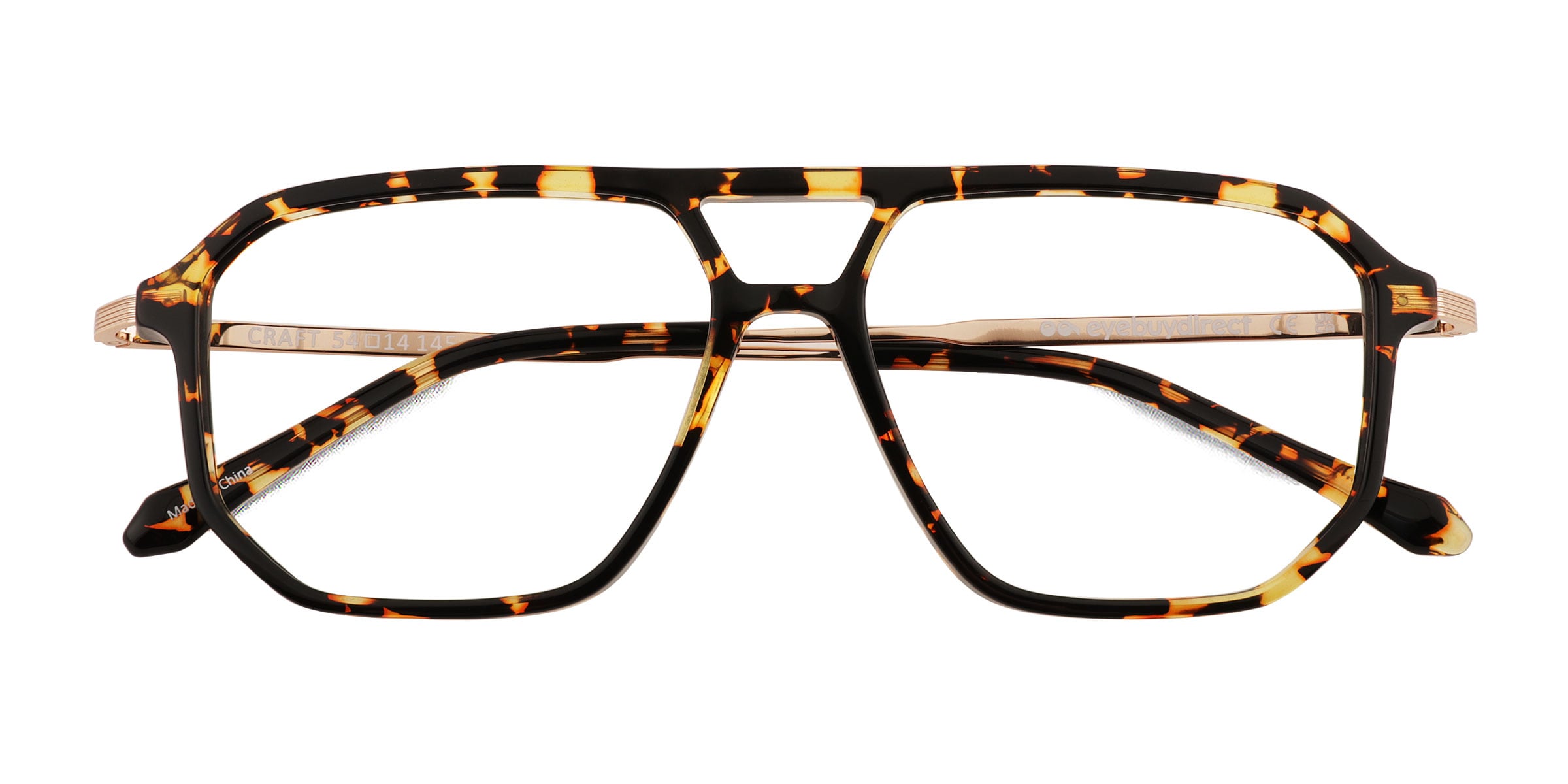 Craft Aviator Spotty Tortoise Glasses for Men | Eyebuydirect Canada