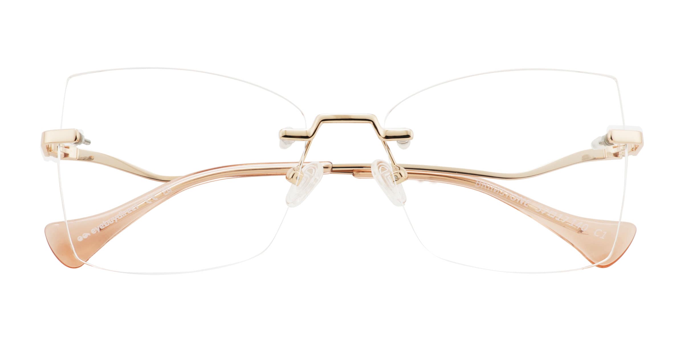 Brimstone Cat Eye Gold Rimless Eyeglasses | Eyebuydirect