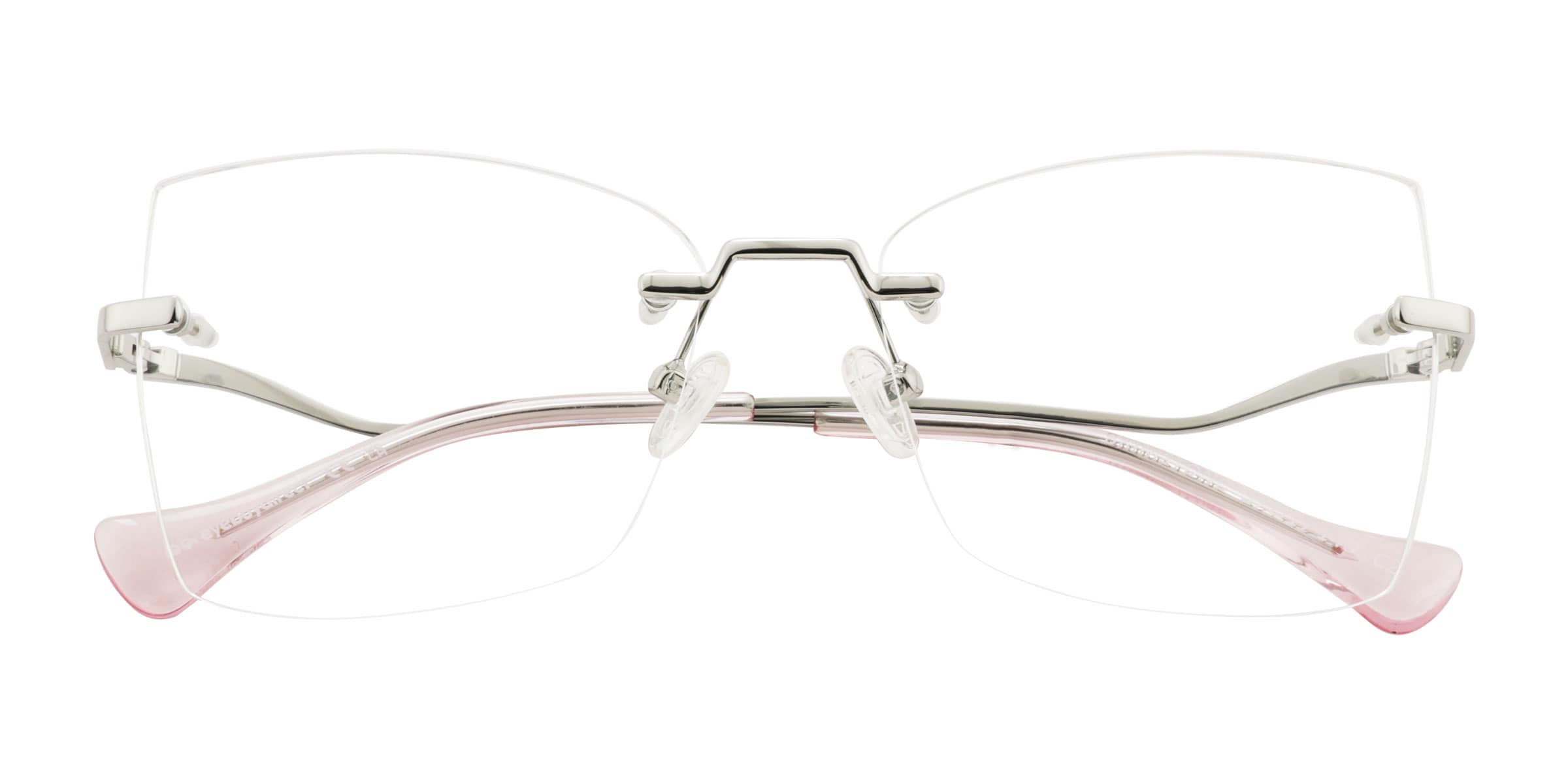 Brimstone Cat Eye Silver Rimless Eyeglasses | Eyebuydirect