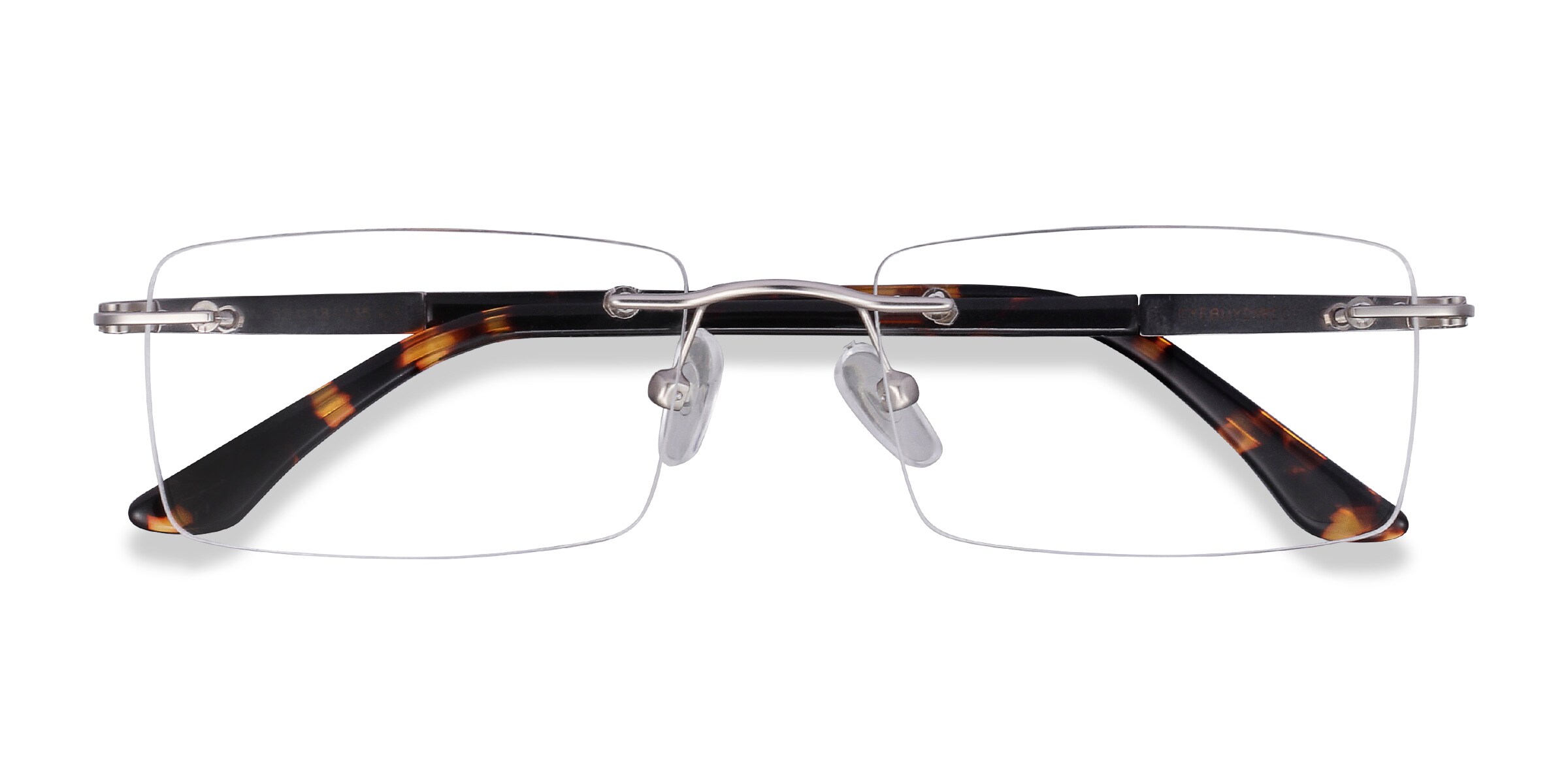 Orion Rectangle Silver Rimless Eyeglasses | Eyebuydirect Canada