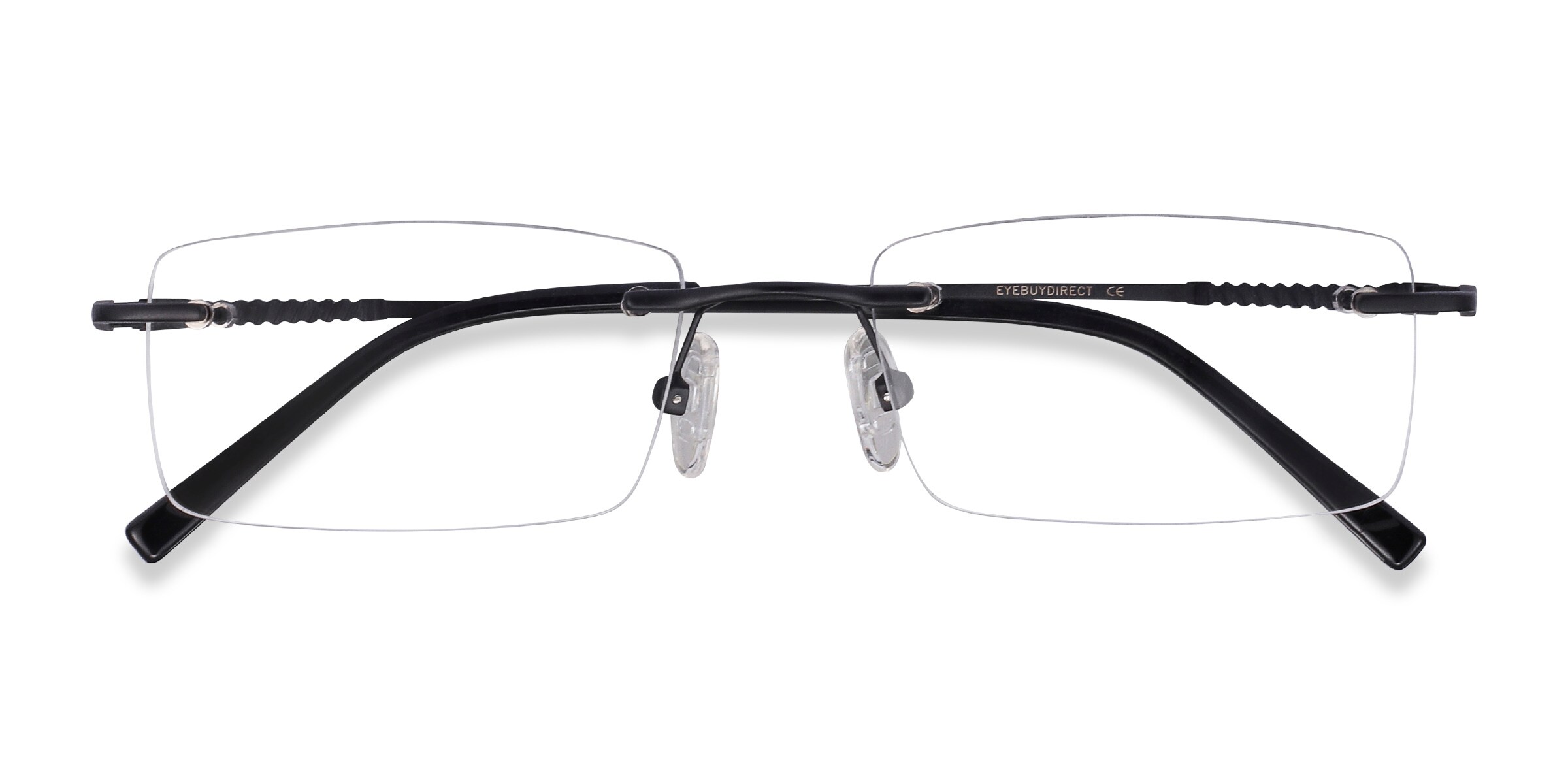 Earl Rectangle Black Rimless Eyeglasses | Eyebuydirect Canada
