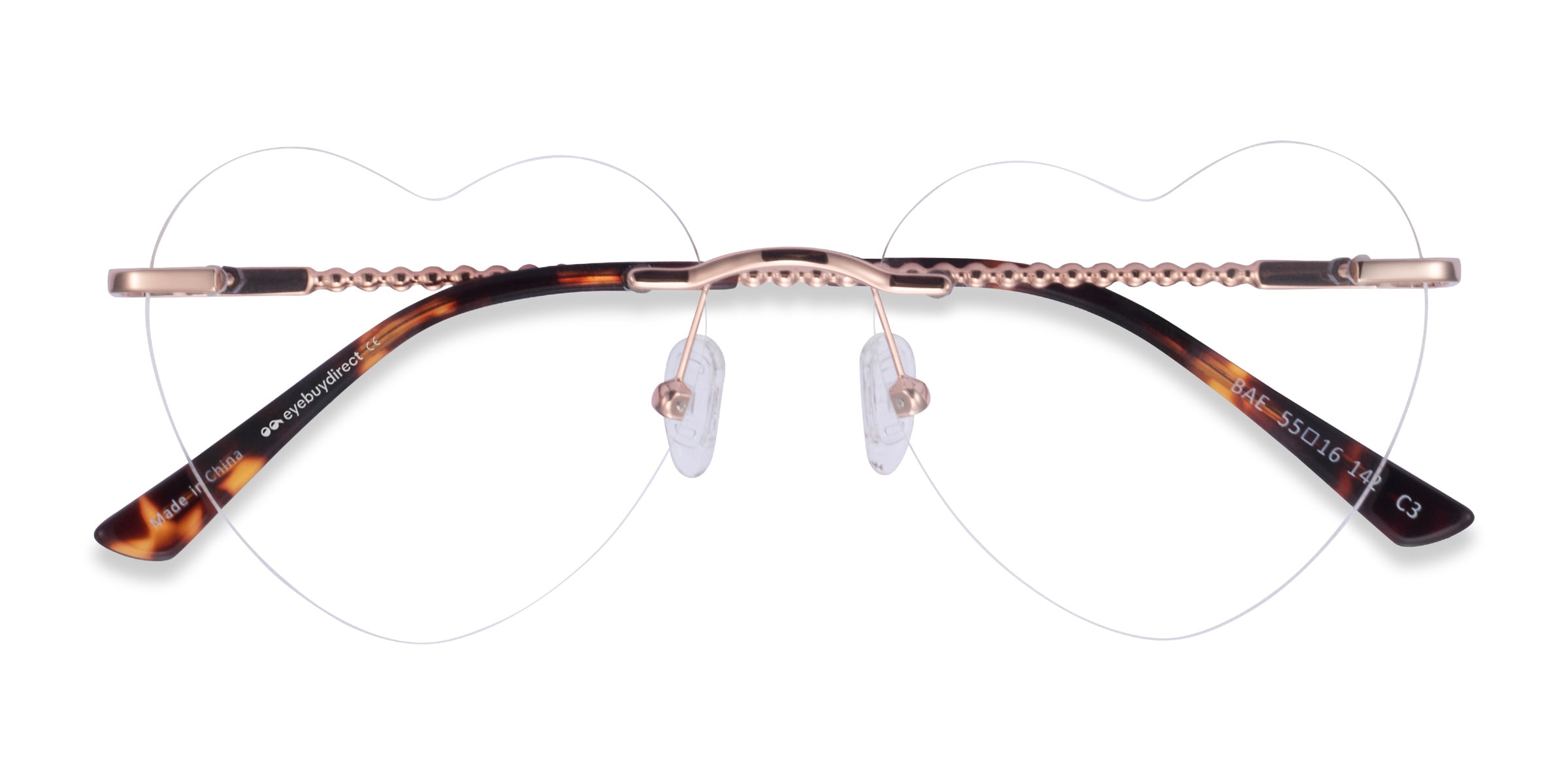 Bae Heart Rose Gold Glasses for Women | Eyebuydirect