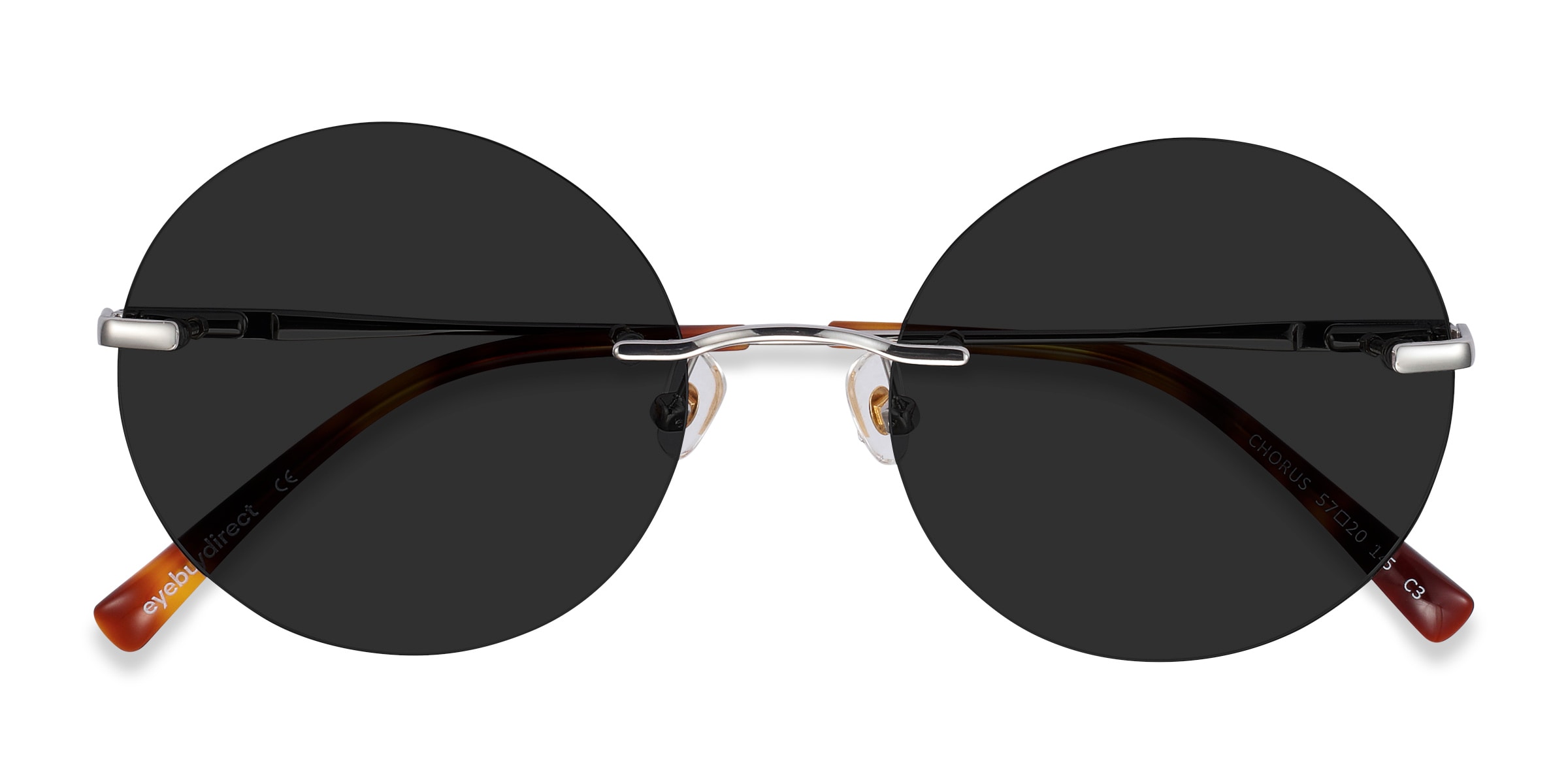 Chorus - Round Silver Frame Prescription Sunglasses | Eyebuydirect Canada