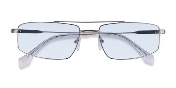 Alto Aviator Matt Silver Frame Prescription Sunglasses Eyebuydirect