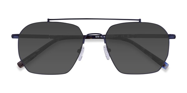 Golf Aviator Matt Blue Tortoise Frame Prescription Sunglasses