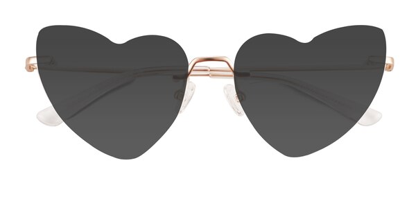 Priya Heart Matte Rose Gold Frame Sunglasses For Women Eyebuydirect
