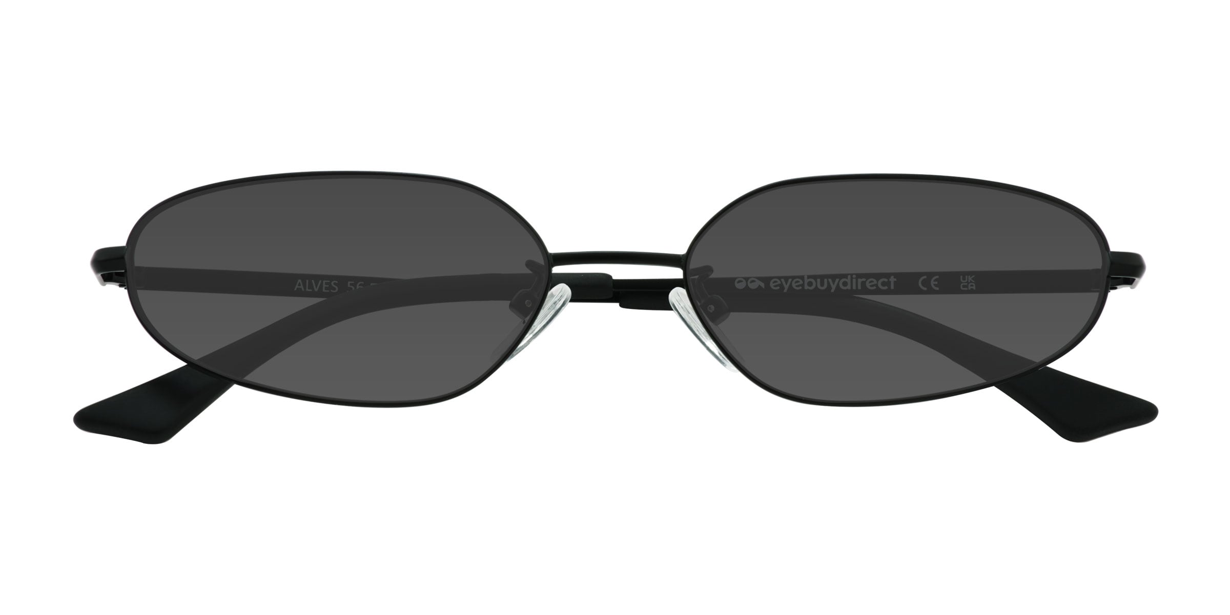 Alves - Oval Black Frame Prescription Sunglasses | Eyebuydirect