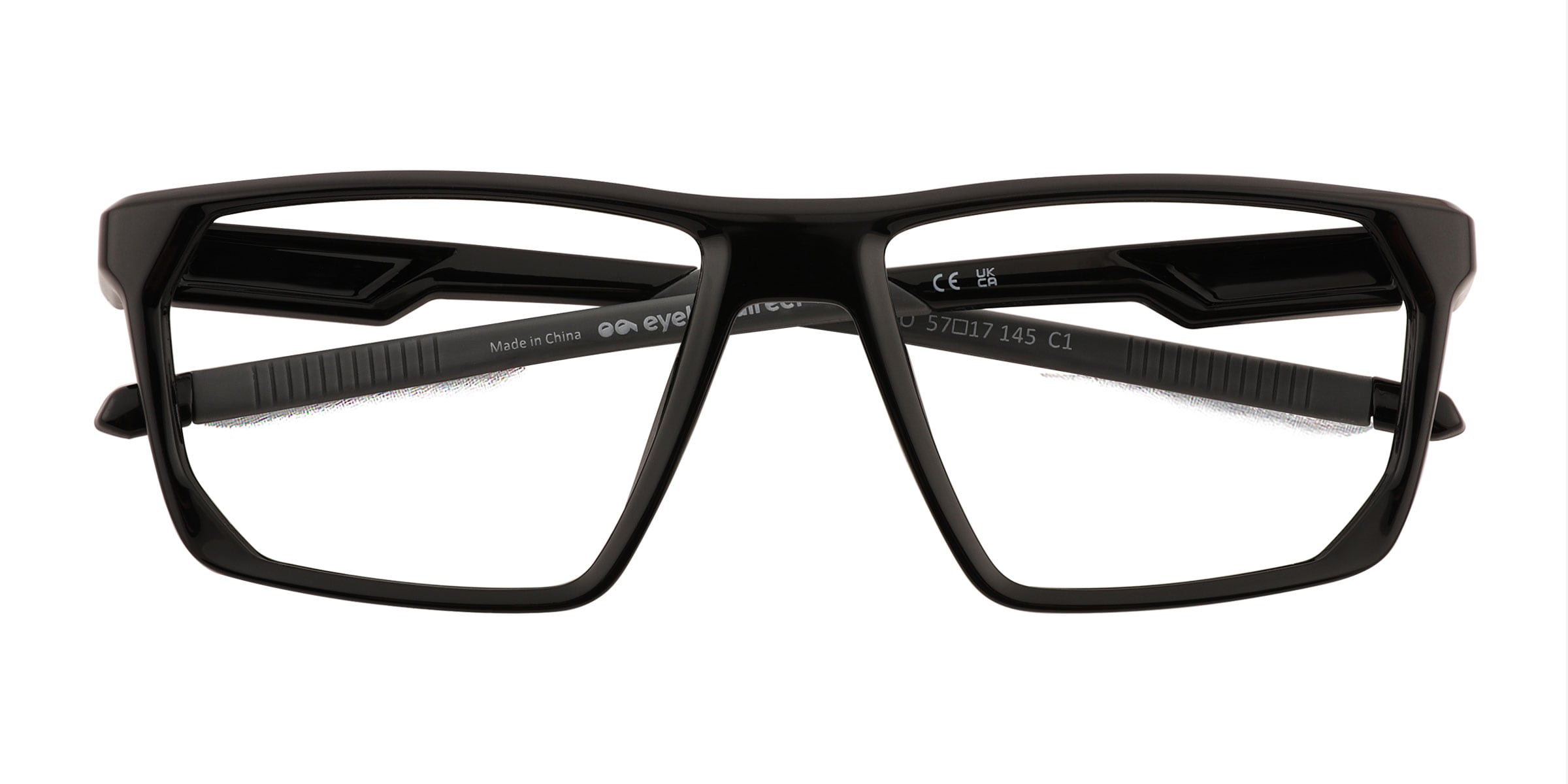 Bio Rectangle Black Glasses for Men | Eyebuydirect Canada