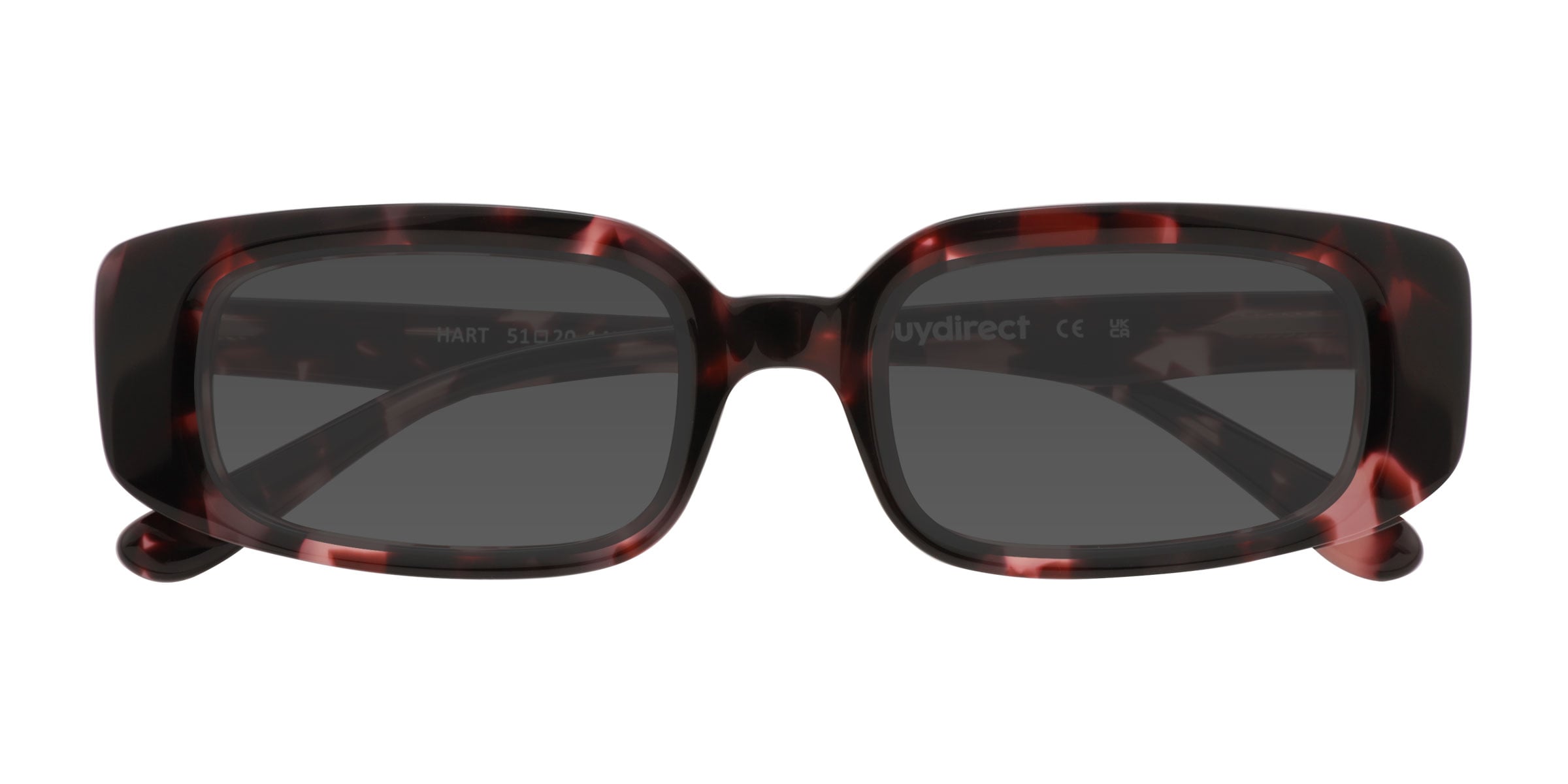 Hart - Rectangle Pink Tortoise Frame Prescription Sunglasses | Eyebuydirect