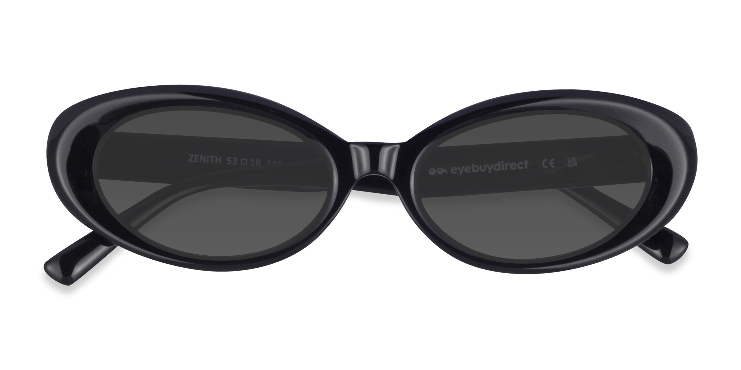 Zenith - Oval Black Frame Prescription Sunglasses | Eyebuydirect
