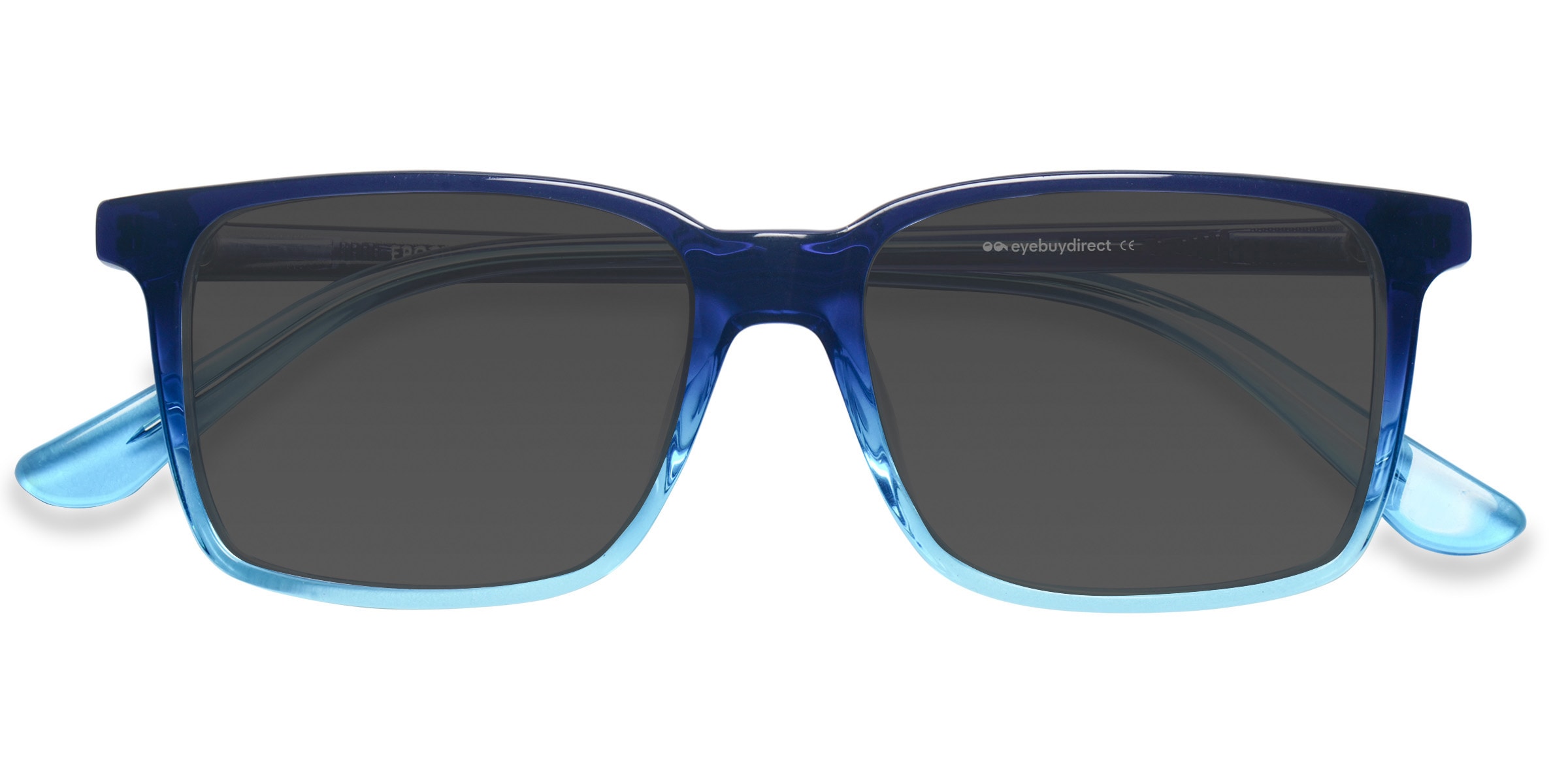 Epoch - Rectangle Blue Frame Sunglasses For Men | Eyebuydirect Canada