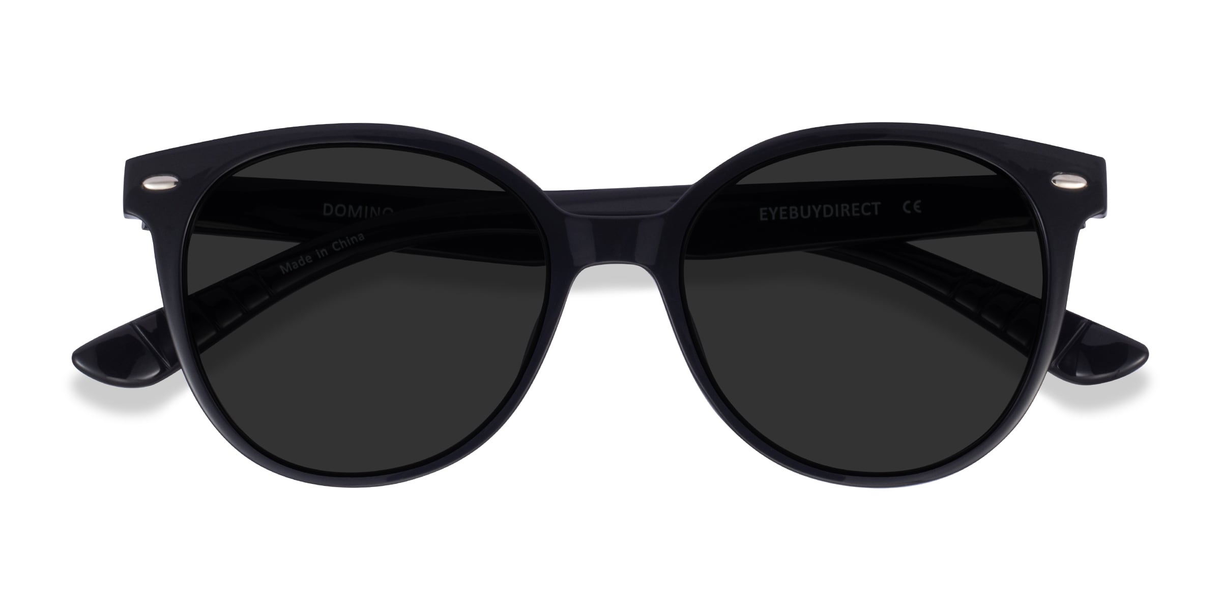 Domino - Round Black Frame Sunglasses | Eyebuydirect Canada