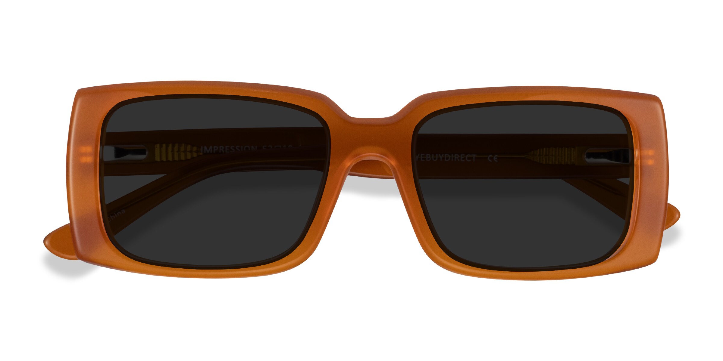 Impression - Rectangle Yellow Frame Prescription Sunglasses | Eyebuydirect