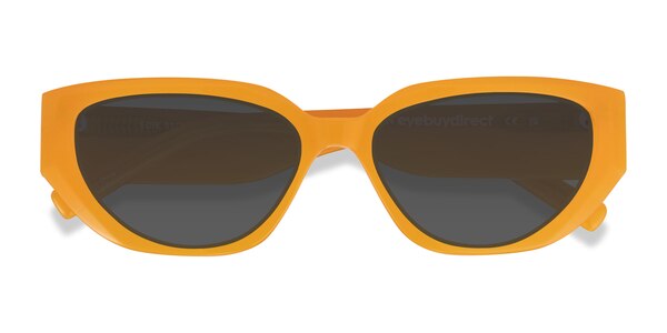 Edie - Cat Eye Crystal Yellow Frame Sunglasses For Women | Eyebuydirect