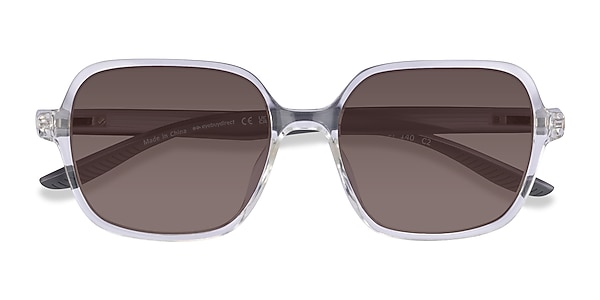 Fierce Square Shiny Crystal Frame Prescription Sunglasses