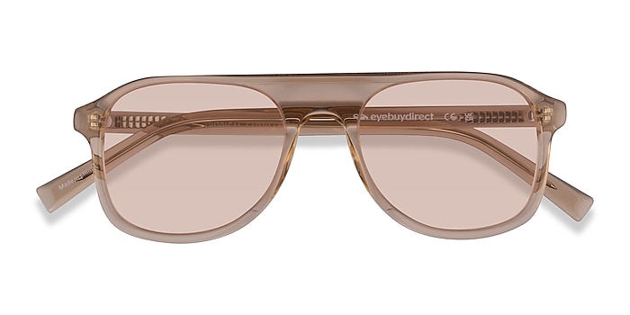 Tropical Aviator Translusant Beige Frame Prescription Sunglasses