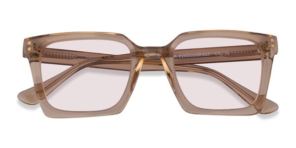 Cabana Square Translusant Beige Frame Prescription Sunglasses