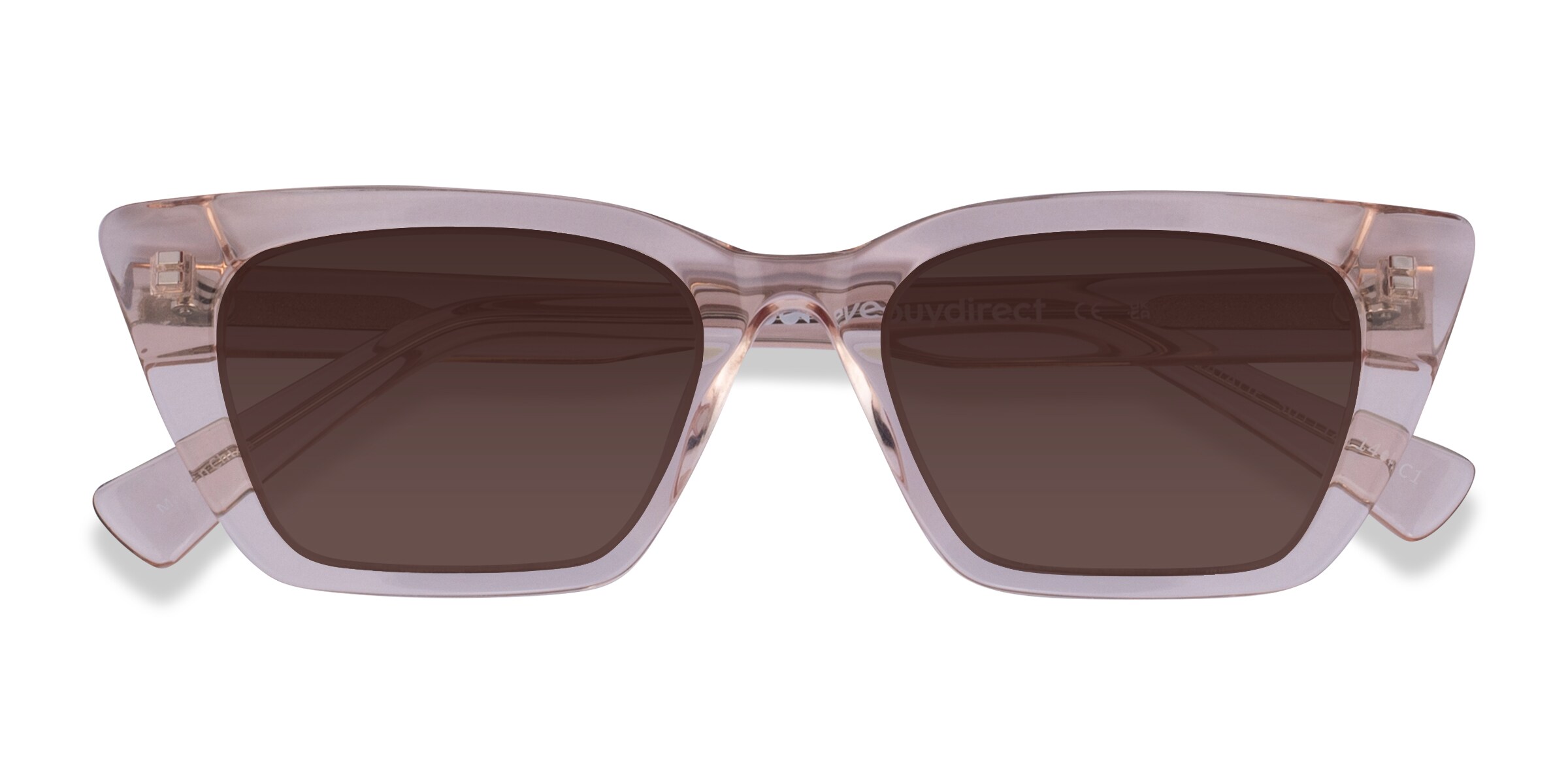Natalie - Cat Eye Crystal Nude Frame Sunglasses For Women ...