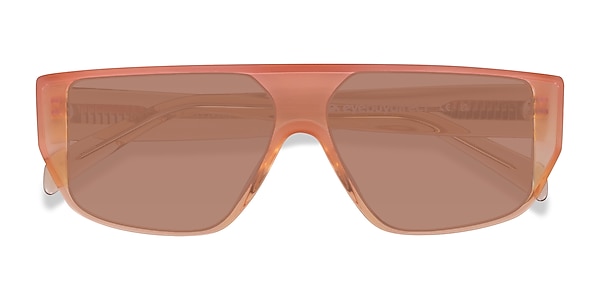 Lina Aviator Gradient Orange Frame Prescription Sunglasses