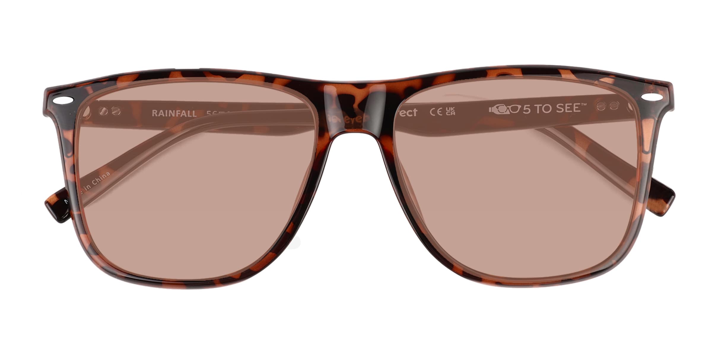 Rainfall - Square Tortoise Frame Prescription Sunglasses | Eyebuydirect ...