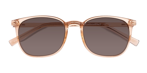 Redwood Square Crystal Light Brown Frame Prescription Sunglasses