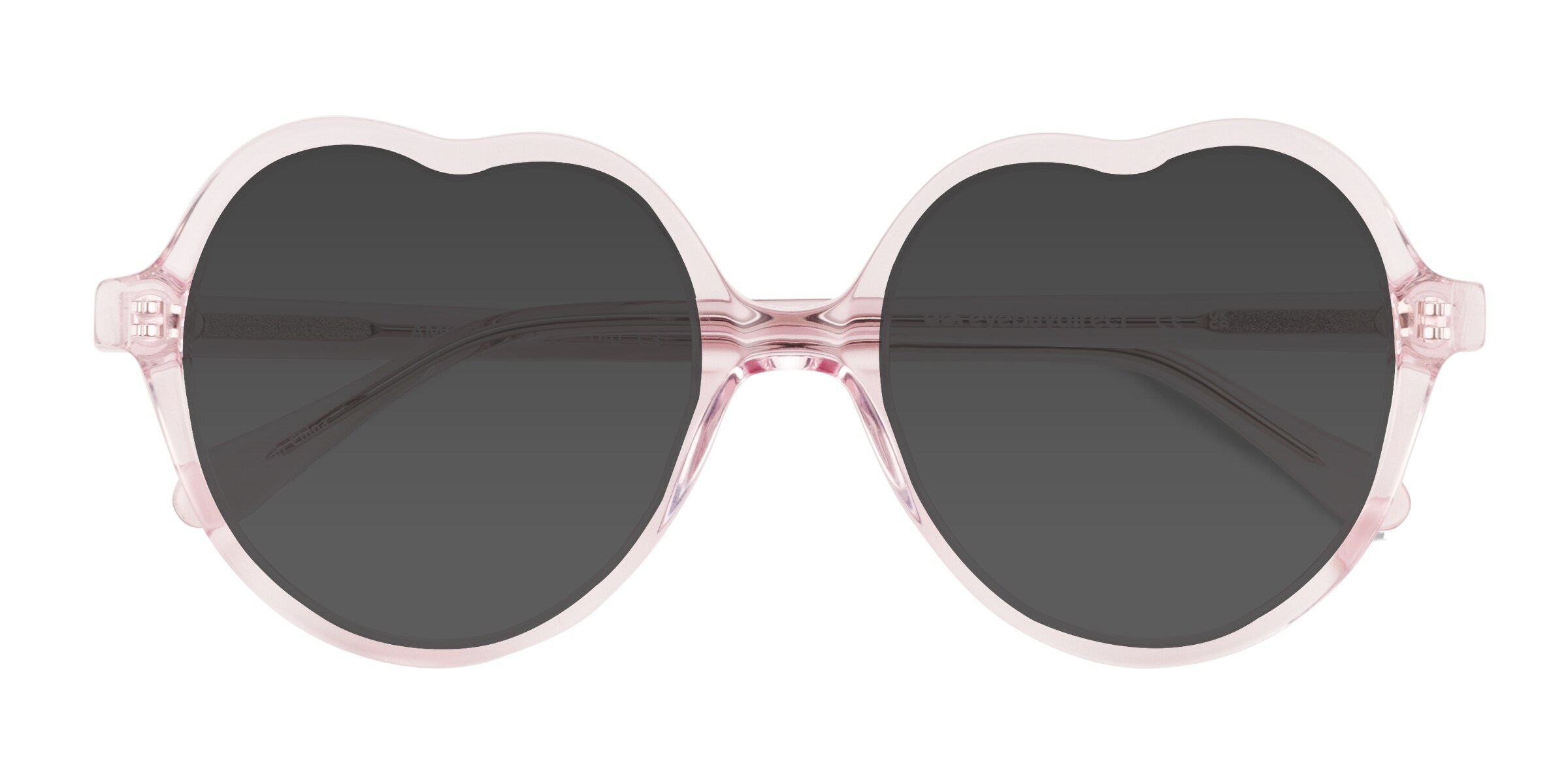 Amora - Heart Crystal Light Pink Frame Sunglasses For Women ...