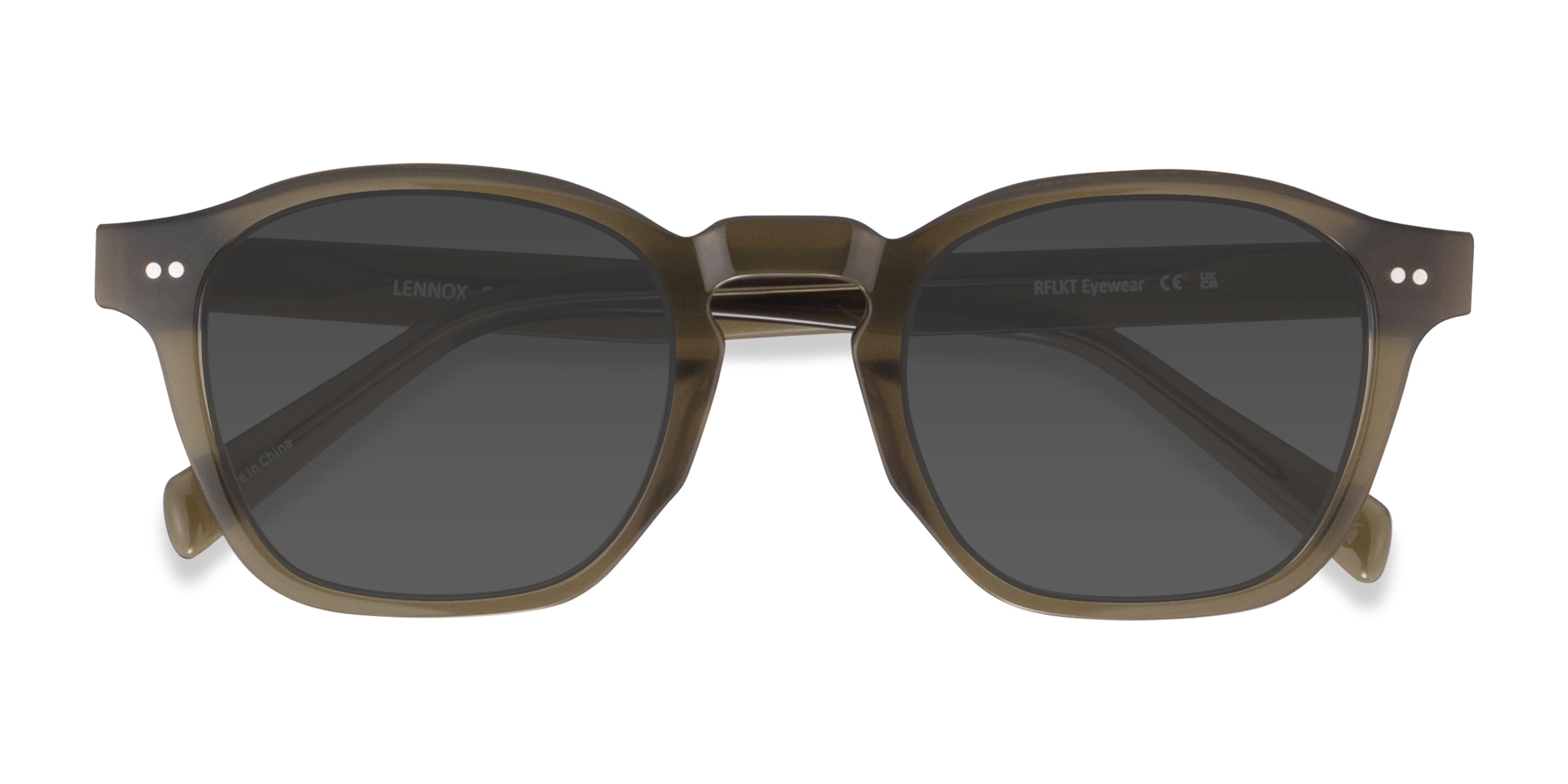 Lennox - Square Green Frame Sunglasses For Men | Eyebuydirect