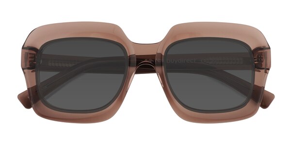 Chirico Square Clear Brown Frame Prescription Sunglasses Eyebuydirect